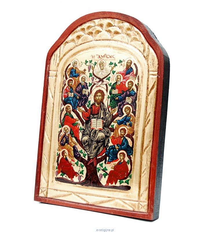 Ikona bizantyjska Jezus Chrystus Drzewo Życia 1SK 18 cm x 26 cm - e ...