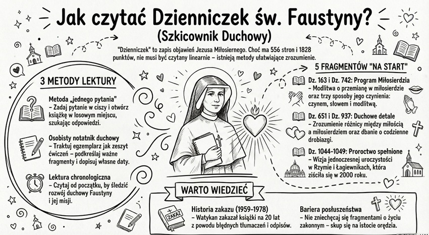 Jak czytać Dzienniczek Faustyny – 3 metody i 5 fragmentów